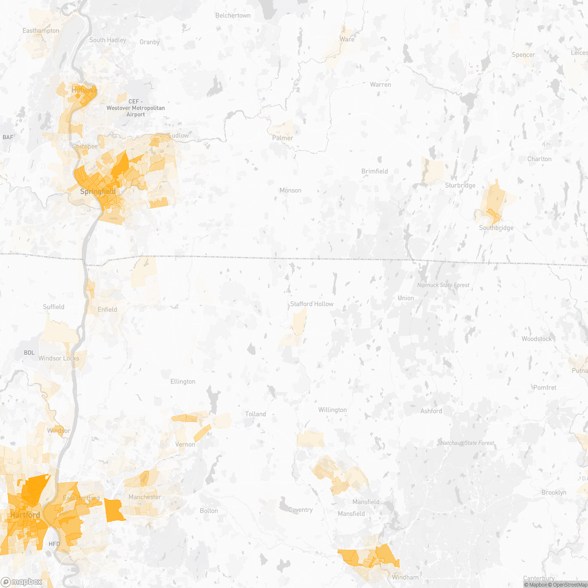 Ellithorpe, CT Crime Map