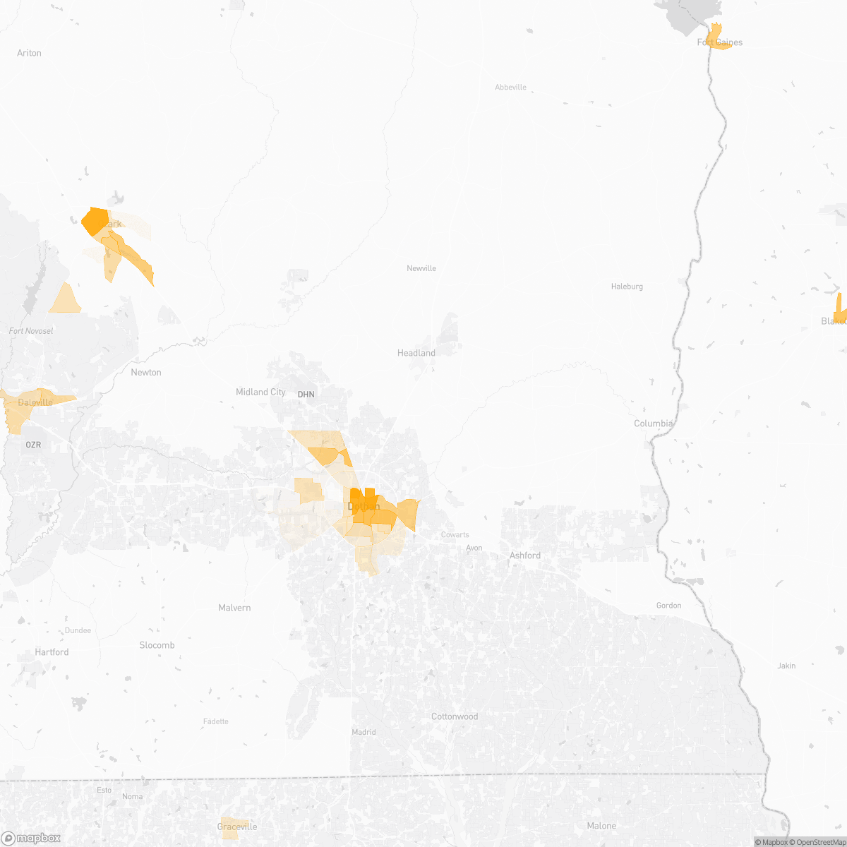 Kinsey, AL Crime Map