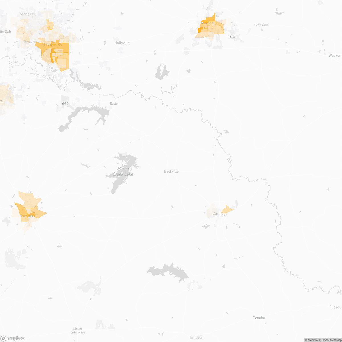 Beckville, TX Crime Map