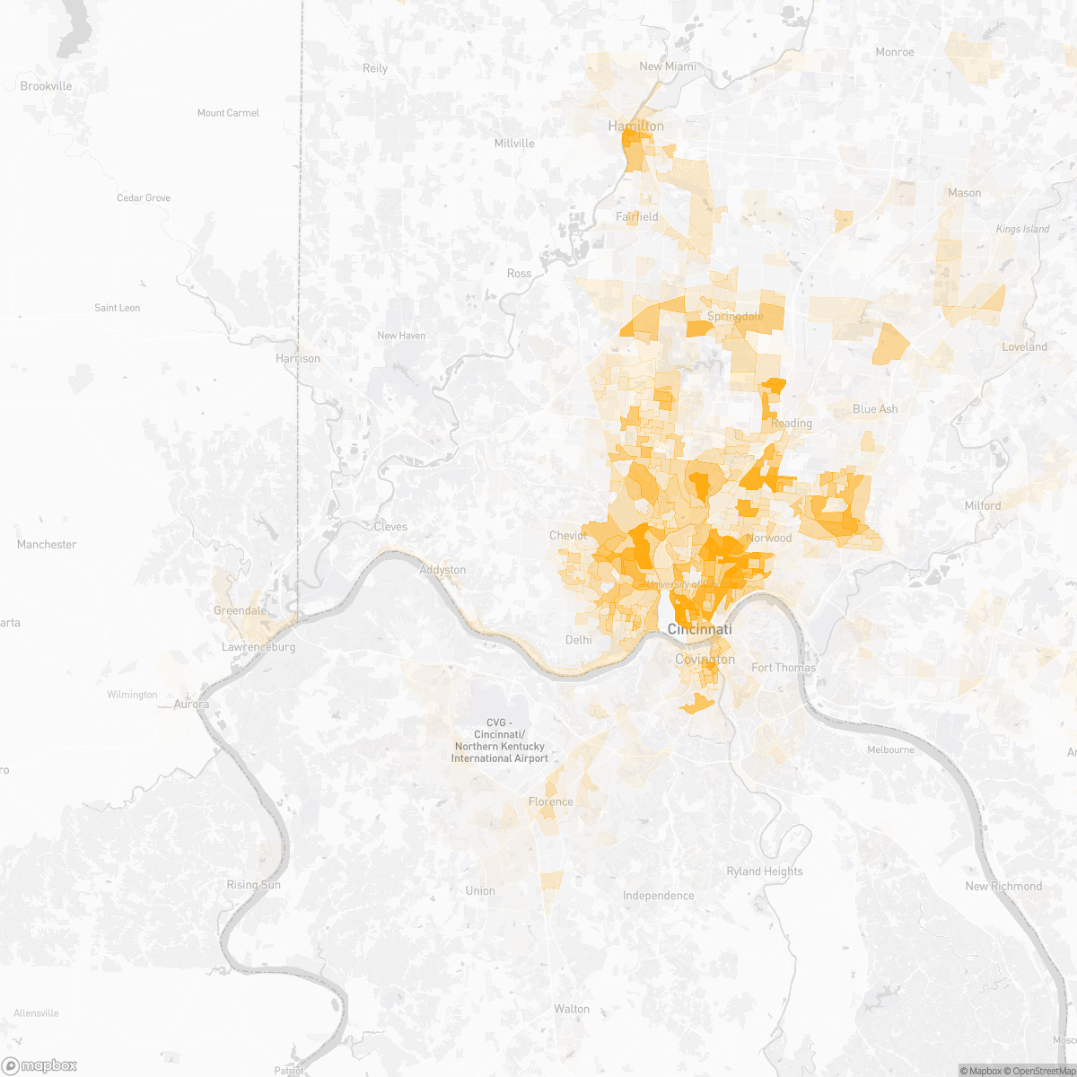 Bridgetown, OH Crime Map