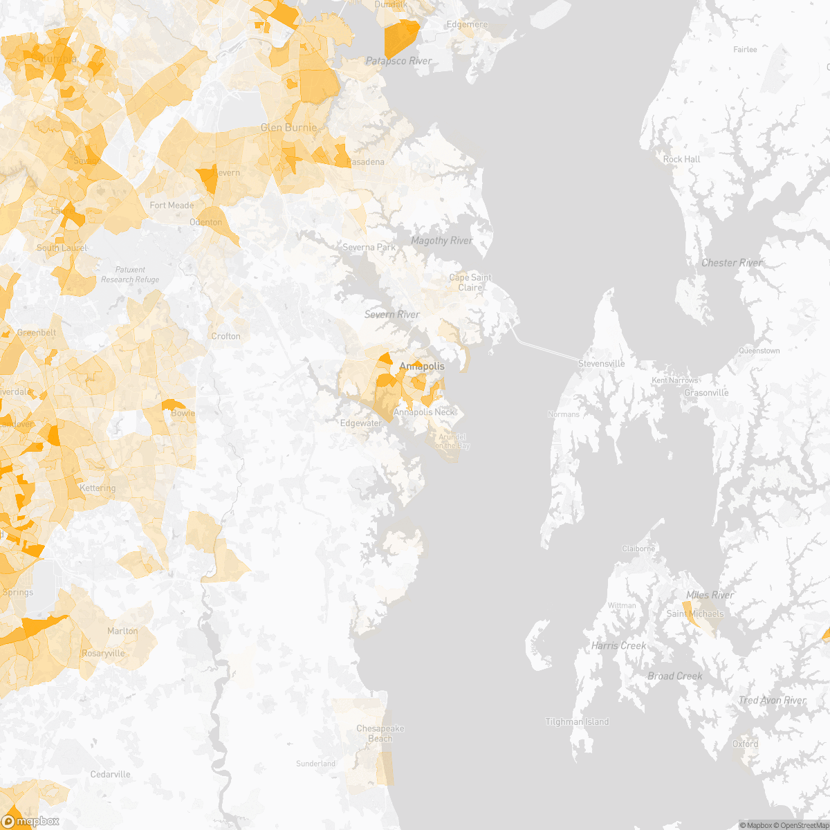 Annapolis Neck, MD Danger Crime Map