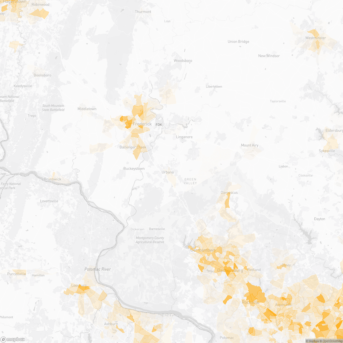 Urbana, MD Crime Map