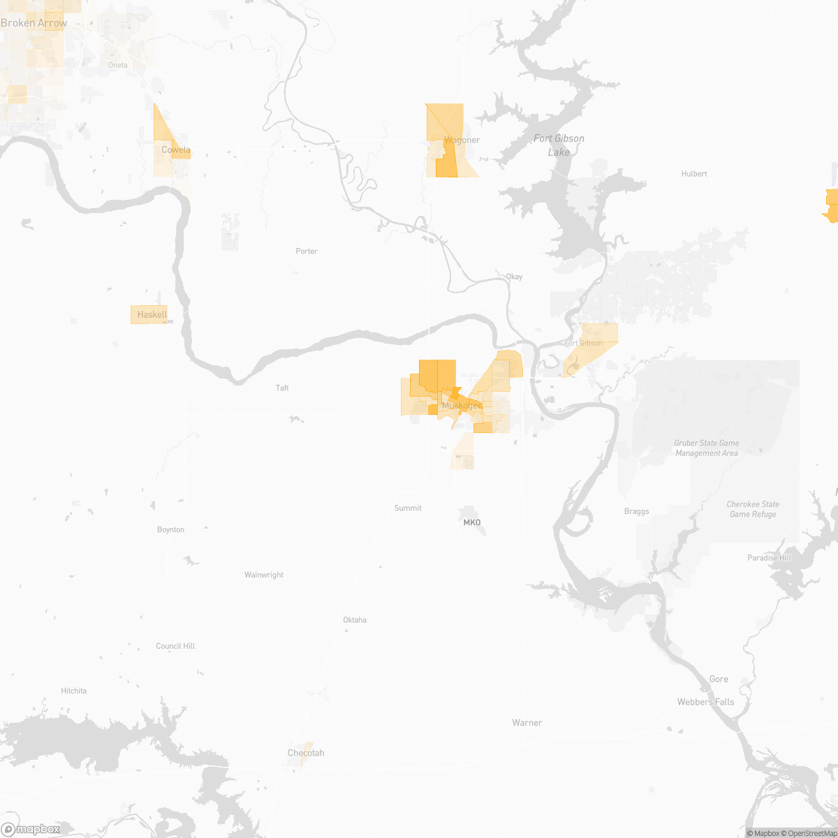 West Muskogee, OK Crime Map