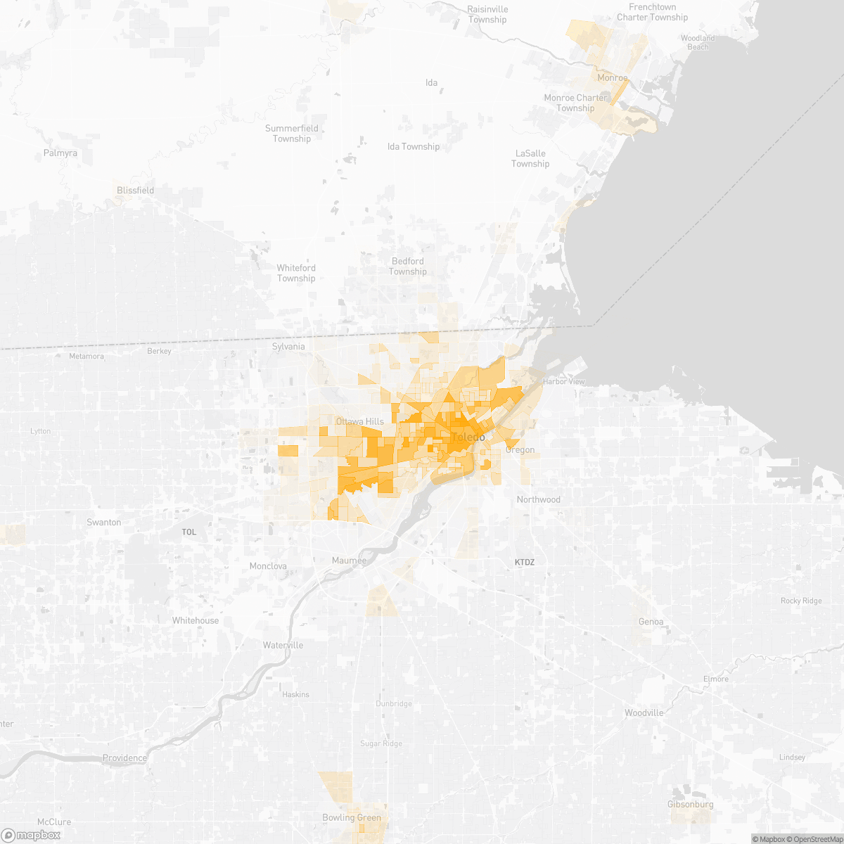 Race Map Toledo Ohio Ghetto