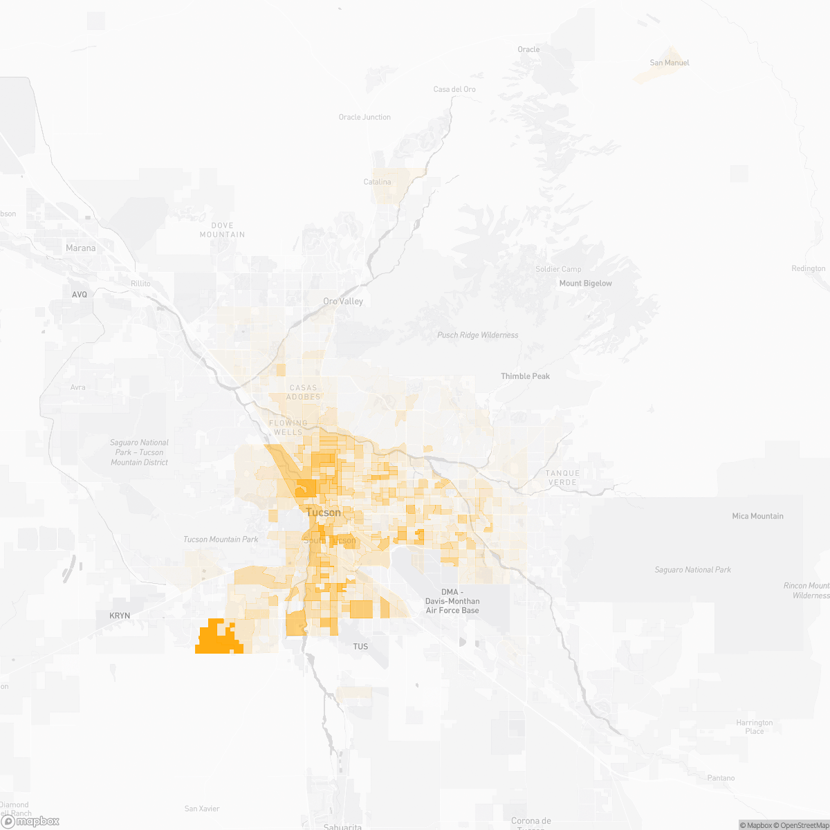 Catalina Foothills, AZ Crime Map