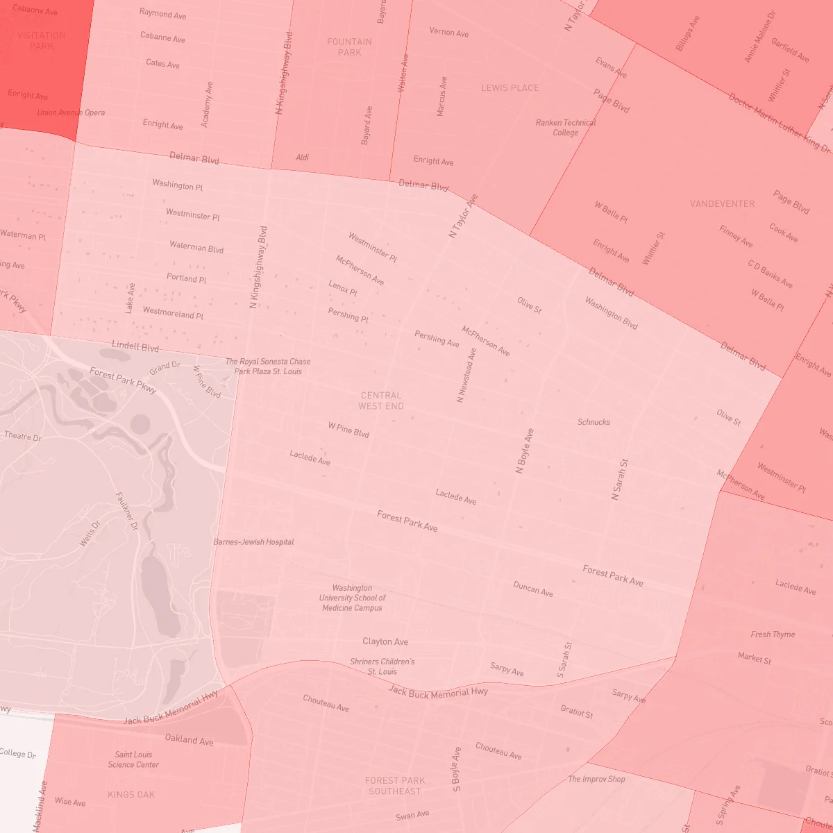 Central West End Crime Map - Saint Louis, MO Neighborhood Safety 2026 ...