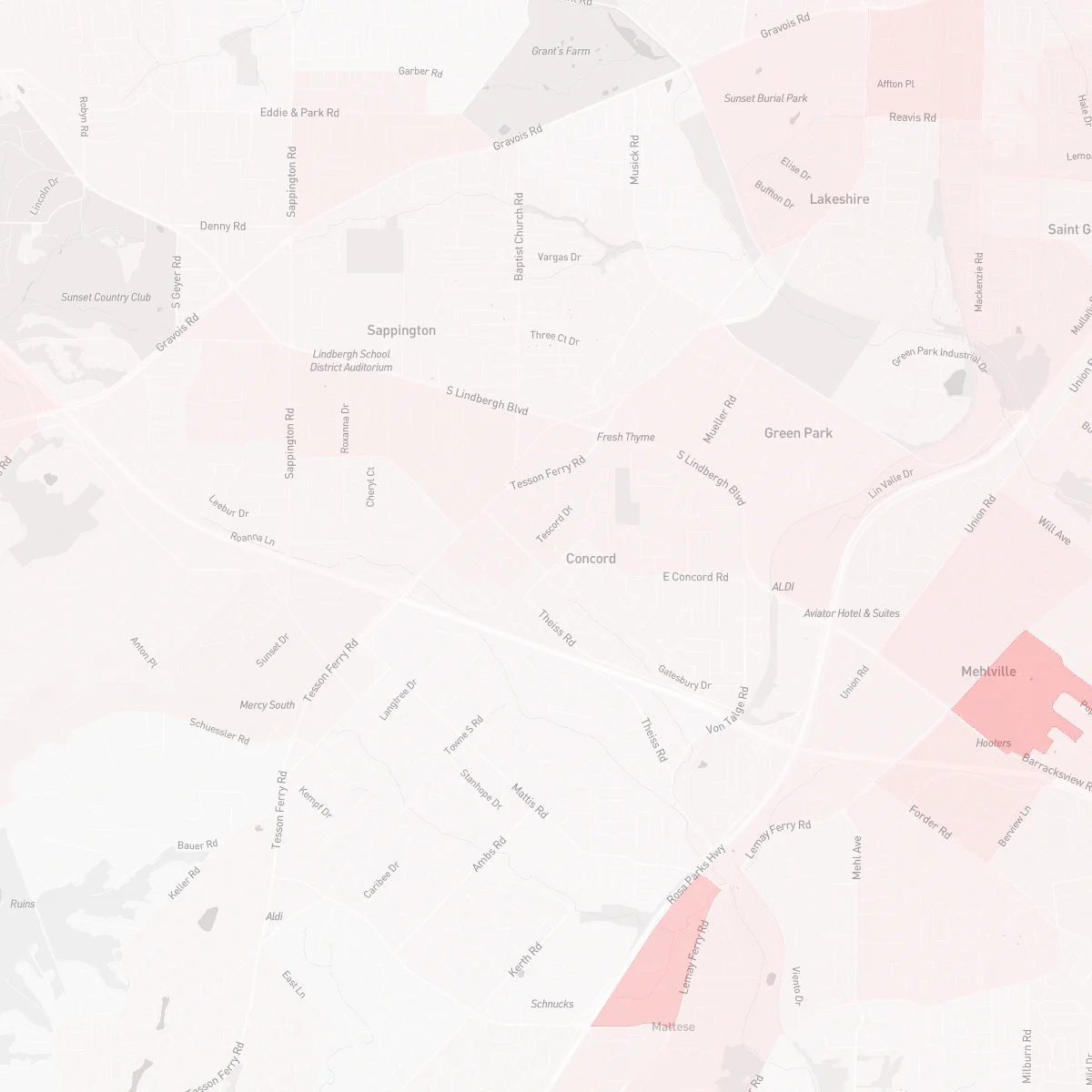 Concord Crime Map - Saint Louis, MO Neighborhood Safety 2026 | DoorProfit