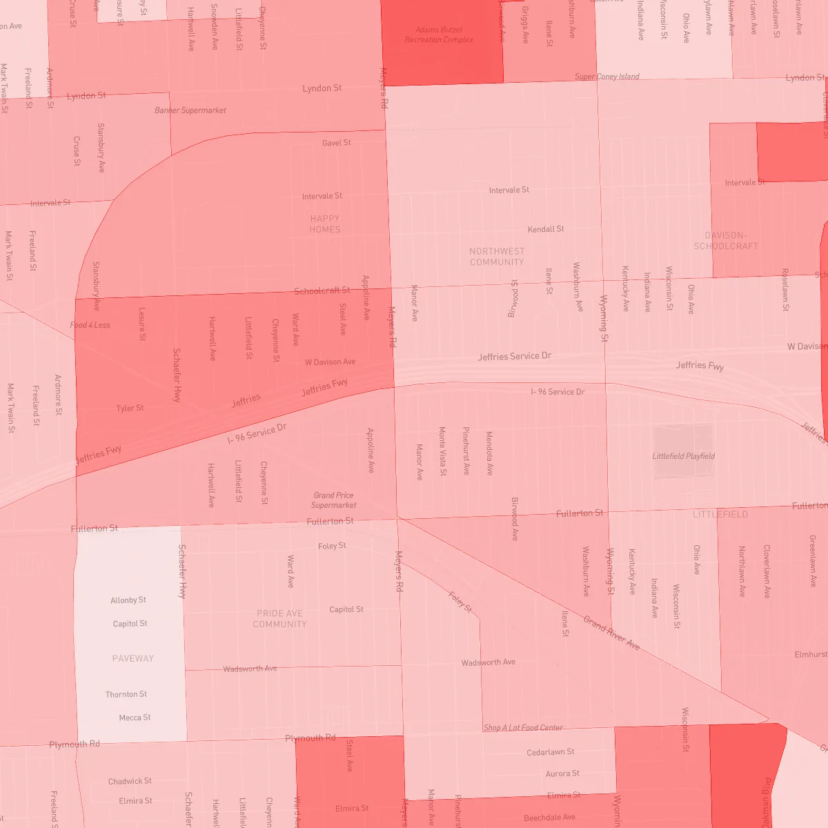 Grand River / Interstate 96 Crime Map - Detroit, MI Neighborhood Safety ...