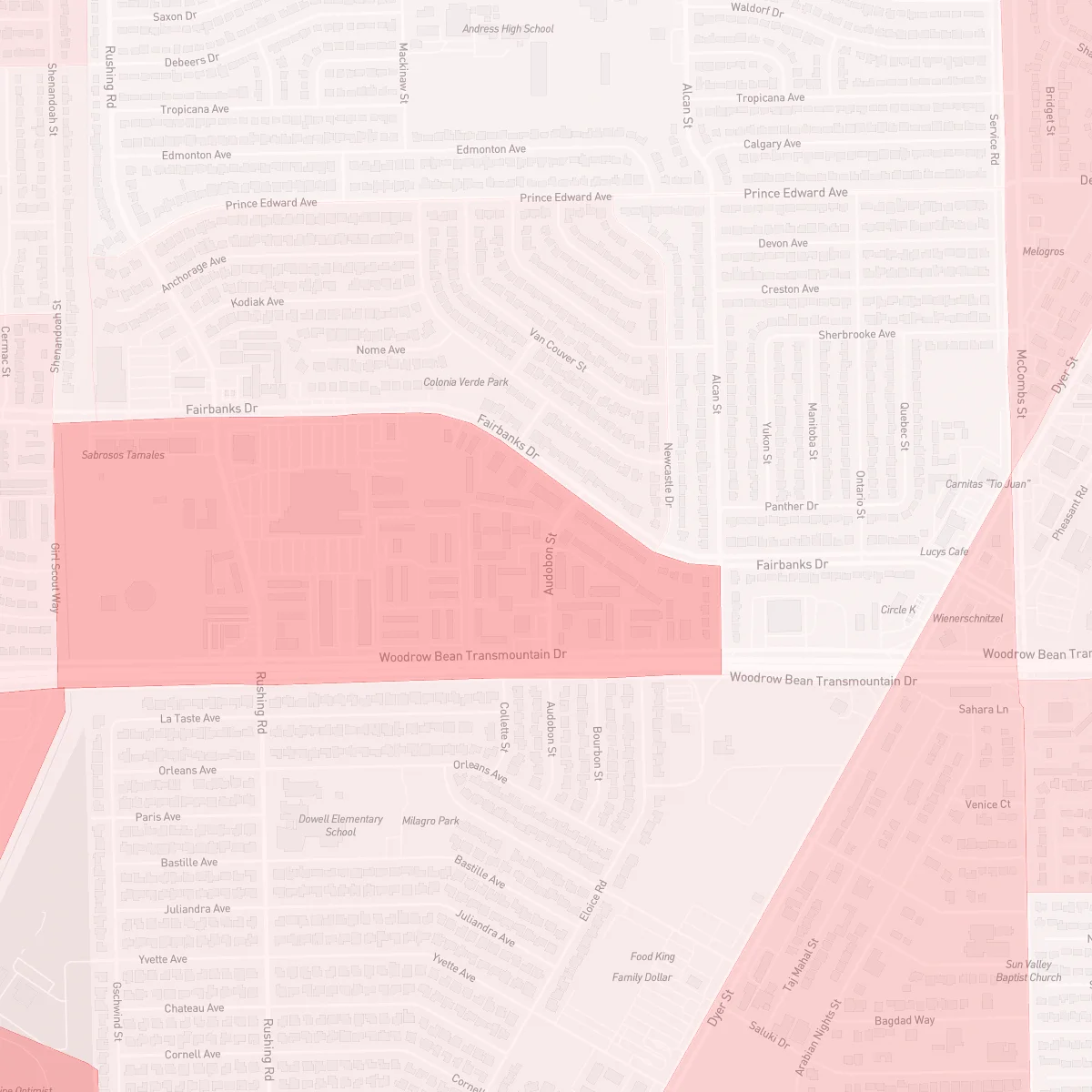 Rushfair Crime Map - El Paso, TX Neighborhood Safety 2026 | DoorProfit